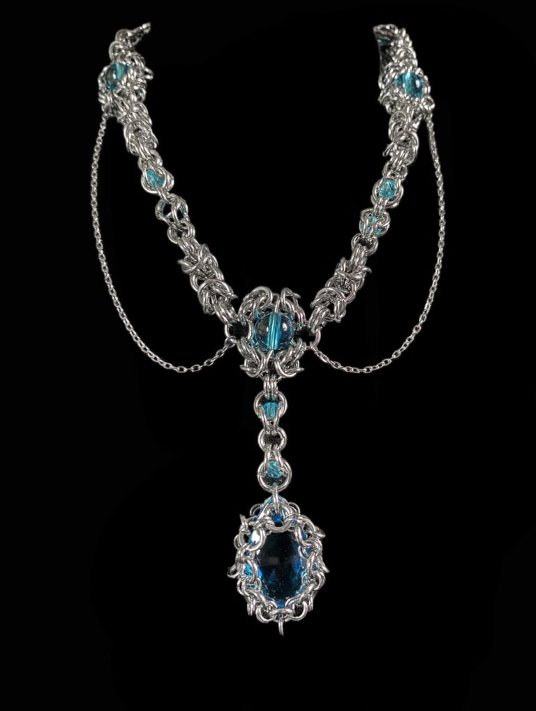 Aqua Sovereign Elven Chain Necklace - Grizz Studio