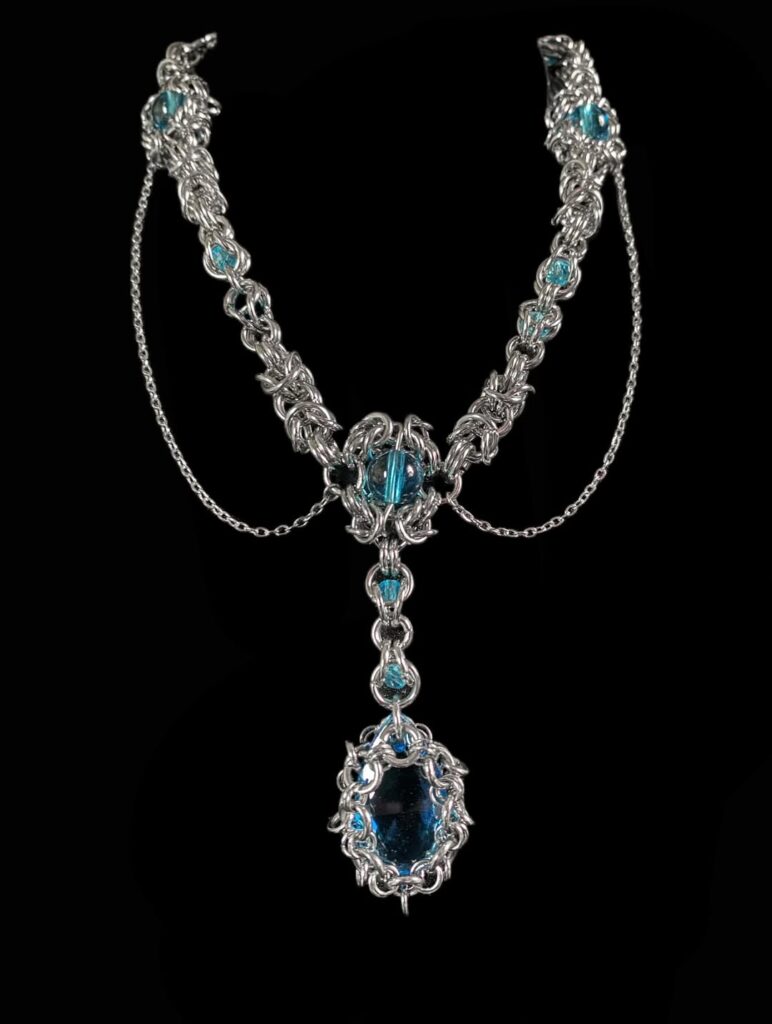 Aqua Sovereign Elven Chain Necklace - Grizz Studio