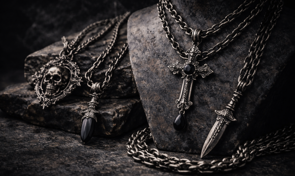 Gothic Necklace for Men – Dark, Masculine & Timeless Jewelry - Grizz Studio
