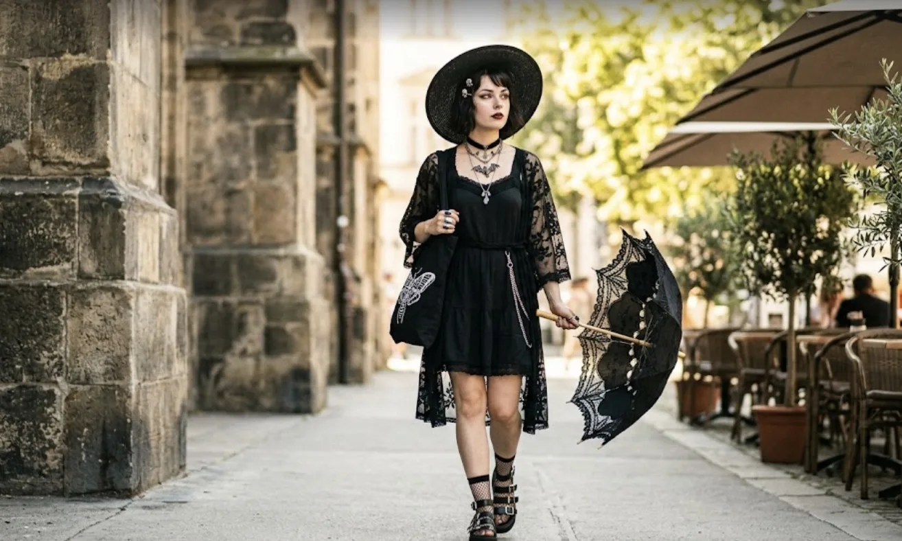 Summer Goth Outfits: How to Stay Dark Without Overheating - Grizz Studio